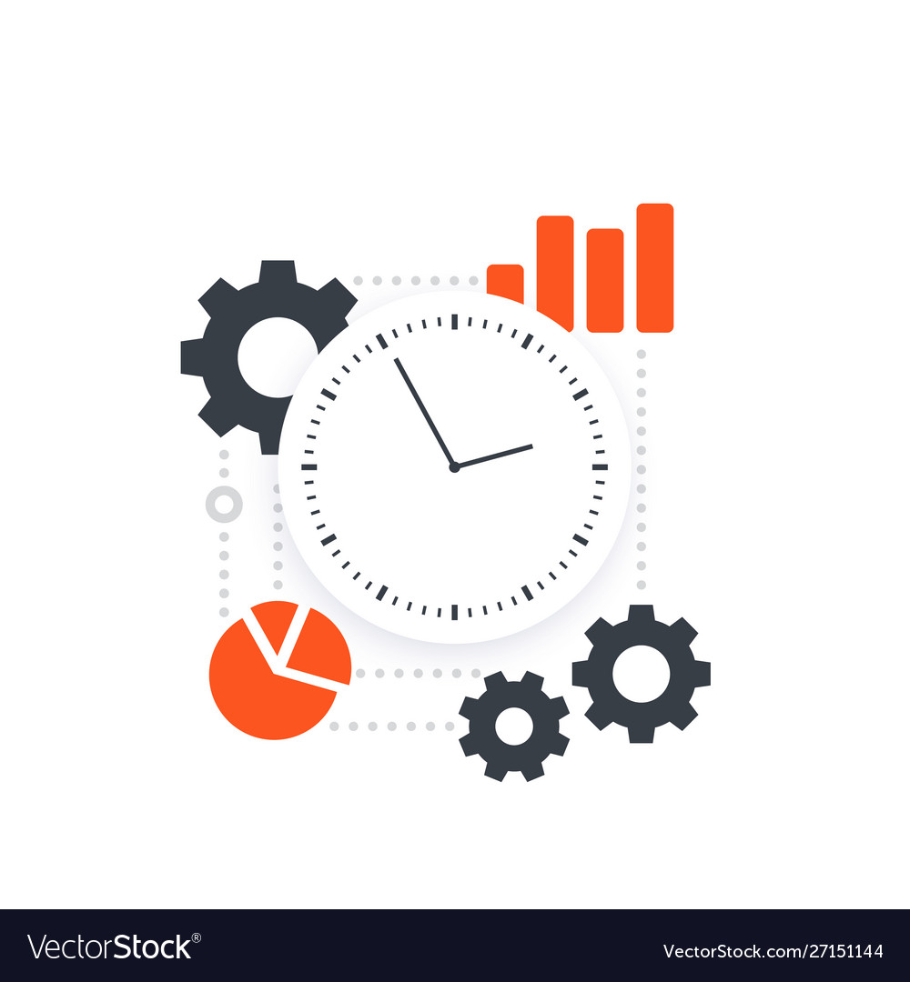 Productivity efficiency performance analytics Vector Image