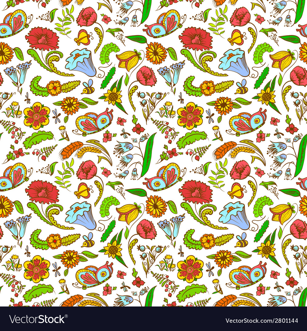 Spring seamless Royalty Free Vector Image - VectorStock
