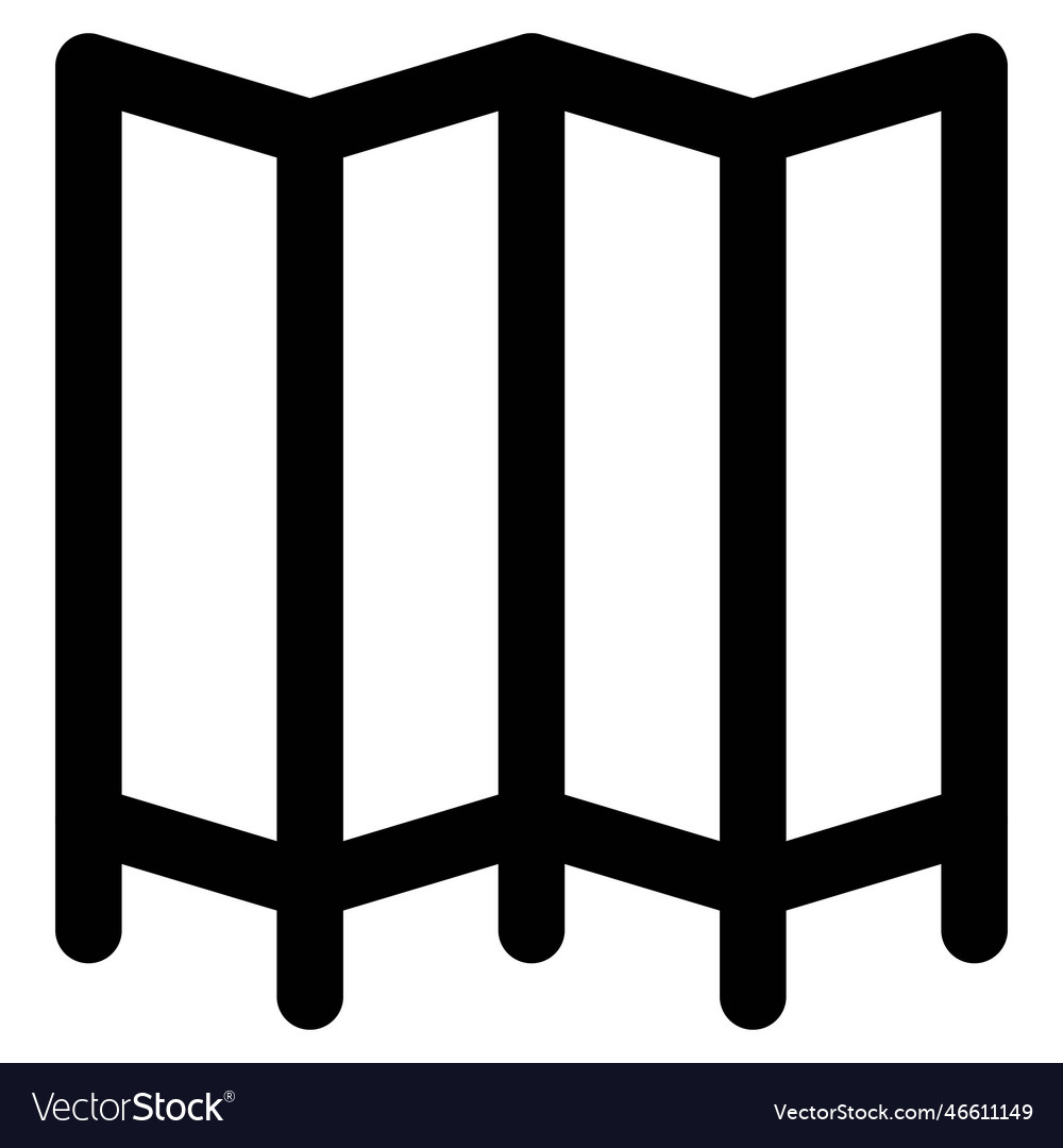 For area separation by using foldable screen Vector Image