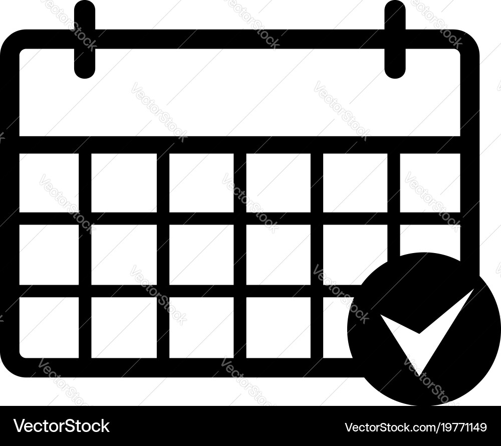 Marking calendar icon simple style Royalty Free Vector Image