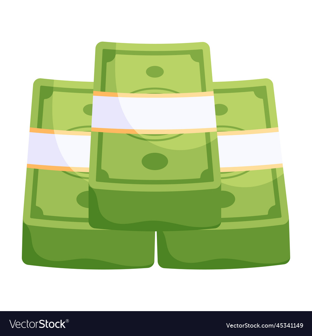 Money stack Royalty Free Vector Image - VectorStock