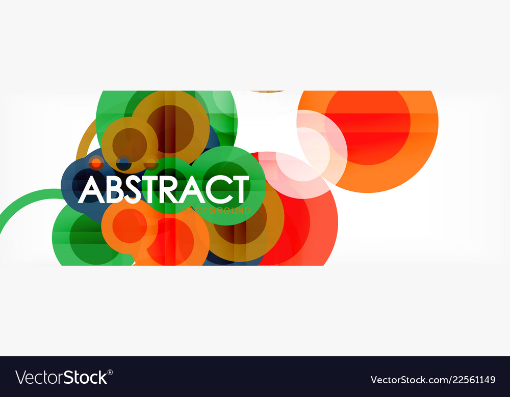 Overlapping circles design background Royalty Free Vector