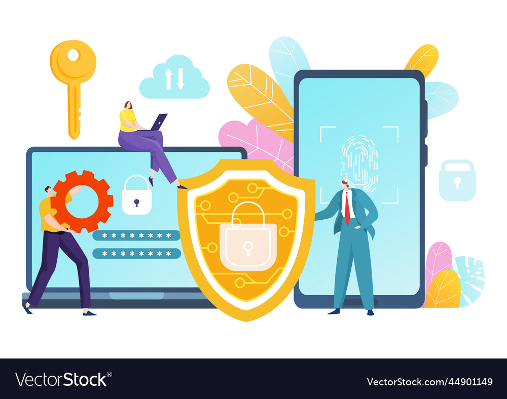 Technology personal computer security software Vector Image