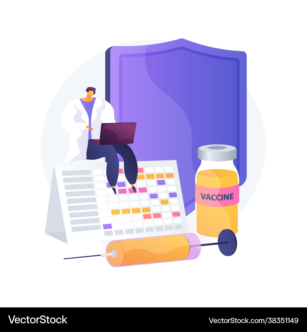Vaccination program abstract concept Royalty Free Vector