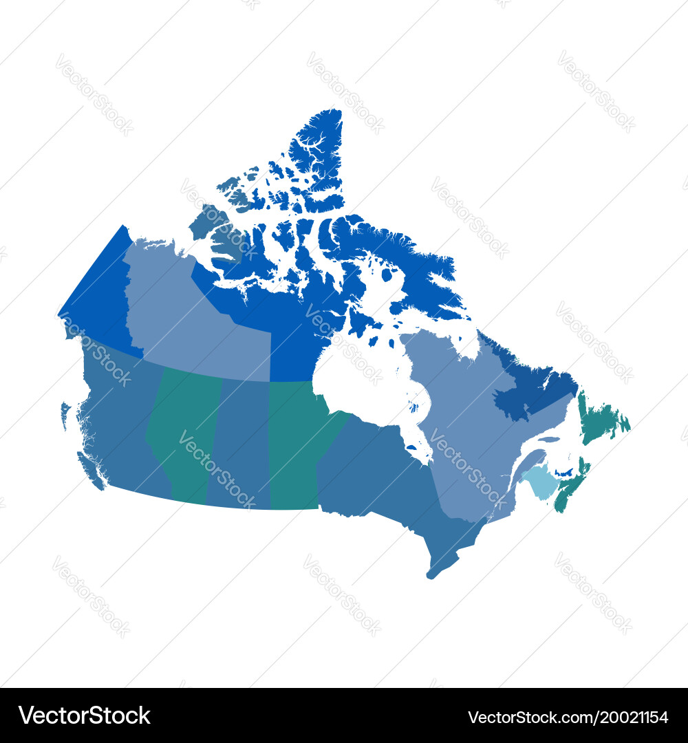 Canada political map Royalty Free Vector Image