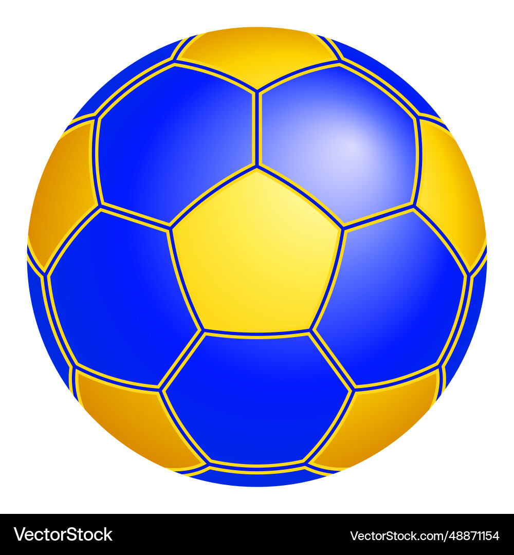 Colored soccer ball Royalty Free Vector Image - VectorStock