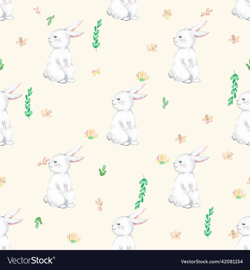Happy easter seamless pattern background Vector Image
