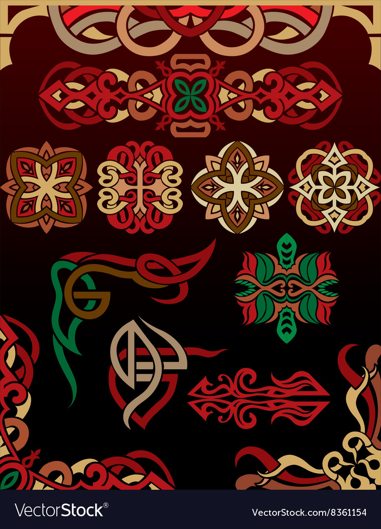 Retro element icon set Royalty Free Vector Image Retro element icon set Royalty Free Vector Image