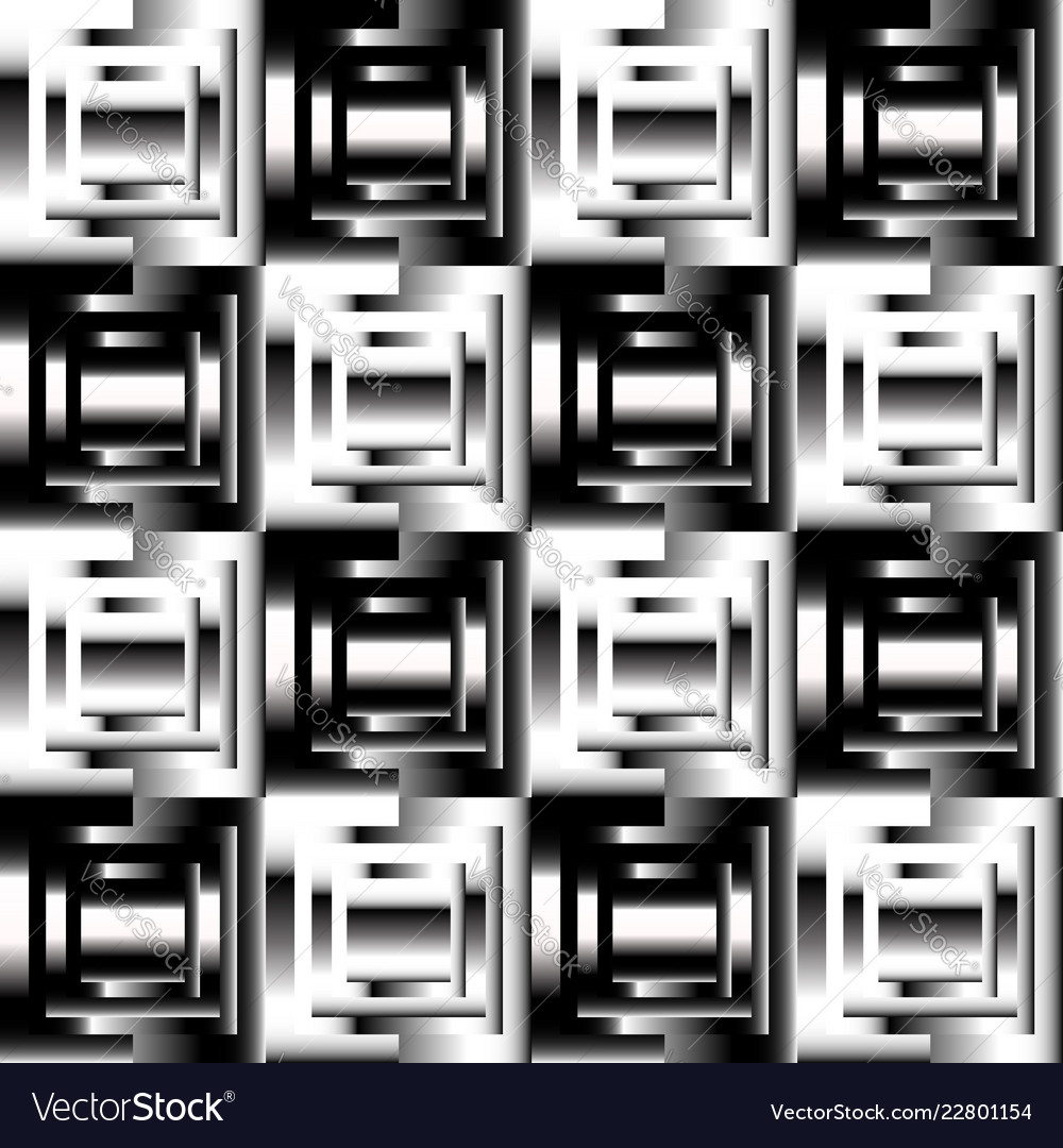 Squares abstract geometric pattern grayscale Vector Image