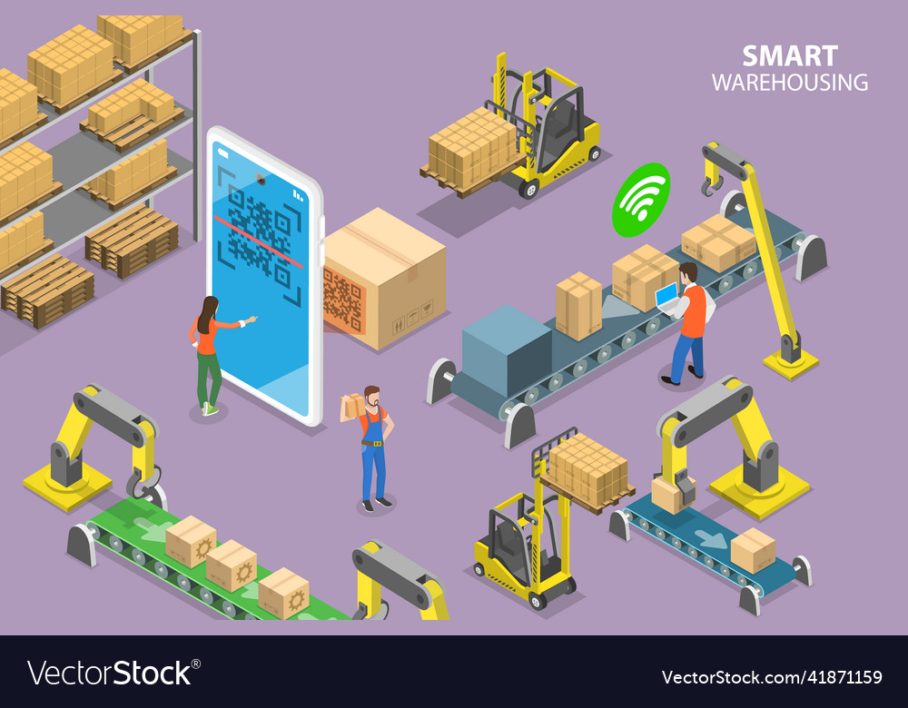 3d isometric flat conceptual Royalty Free Vector Image