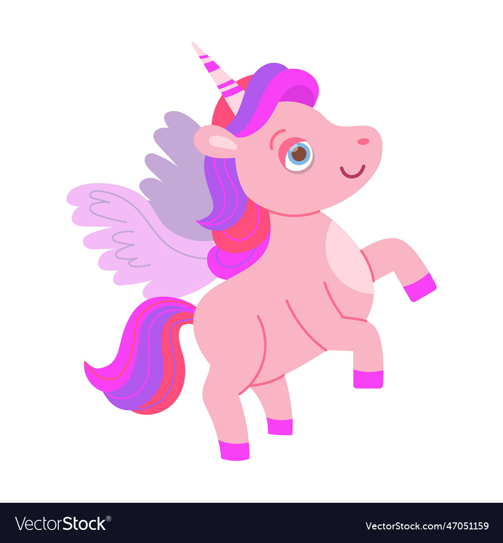 Cute Unicorn With Wings Royalty Free Vector Image