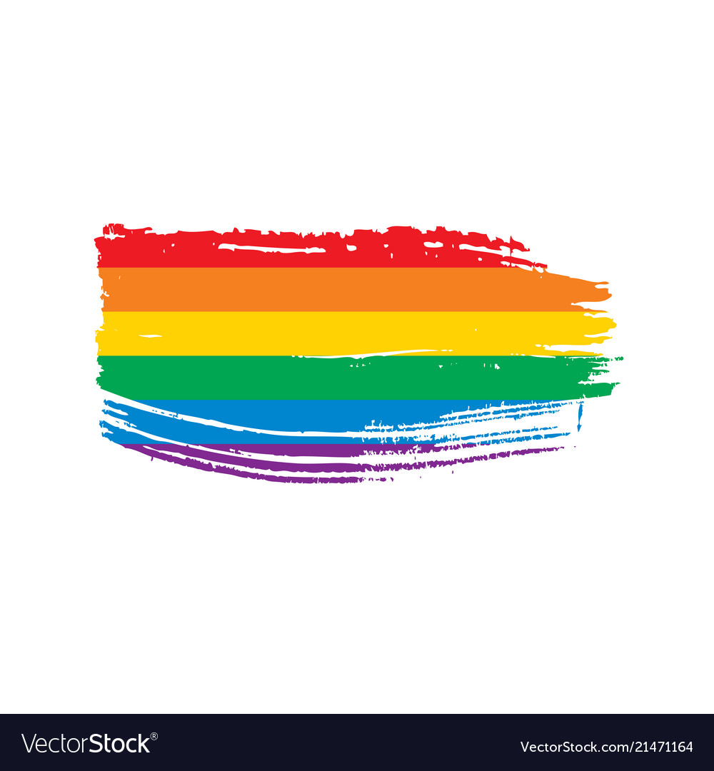 A rainbow flag Royalty Free Vector Image - VectorStock