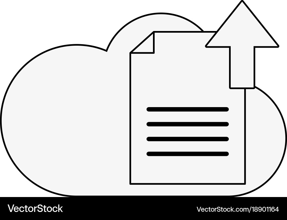 Cloud computing symbol Royalty Free Vector Image