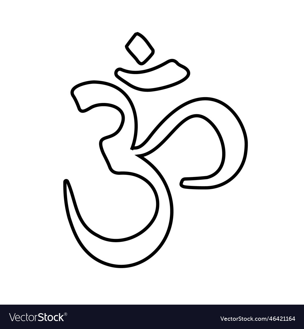 Hand drawn doodle sketch om sound Royalty Free Vector Image