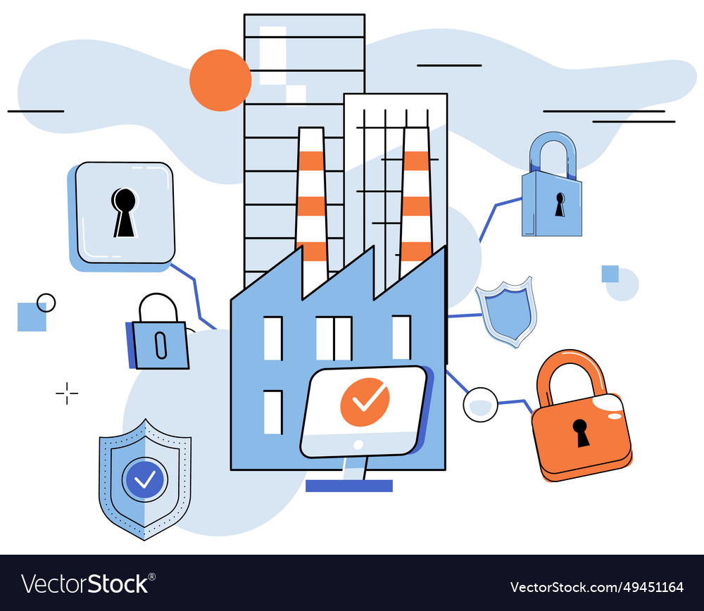 Industrial cyber security a robust framework Vector Image