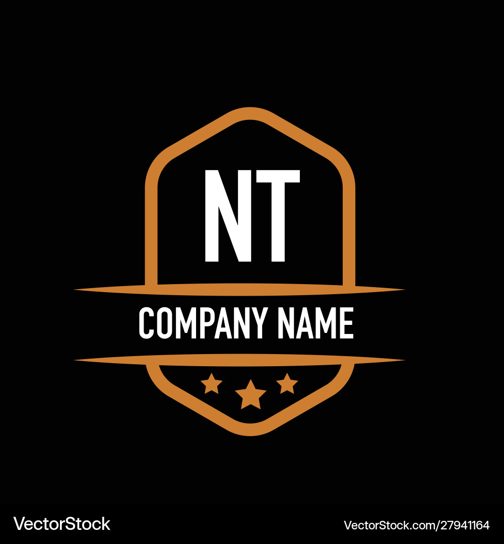 Initial letter nt vintage logo concept graphic Vector Image