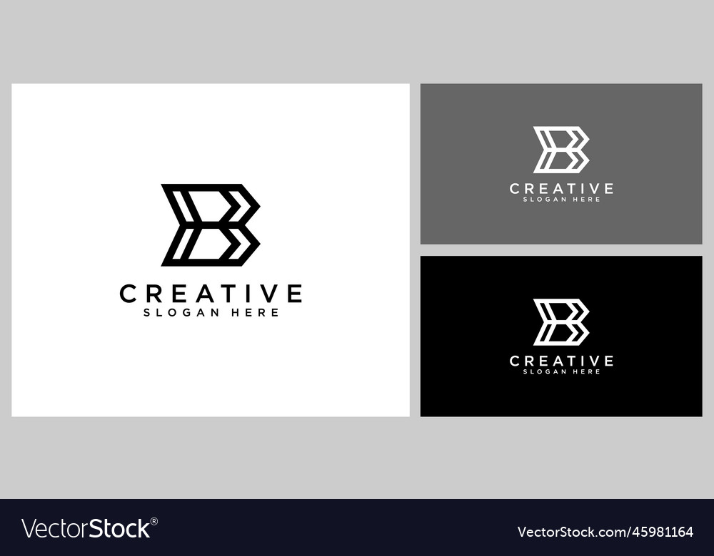 Initials letter b logo design Royalty Free Vector Image