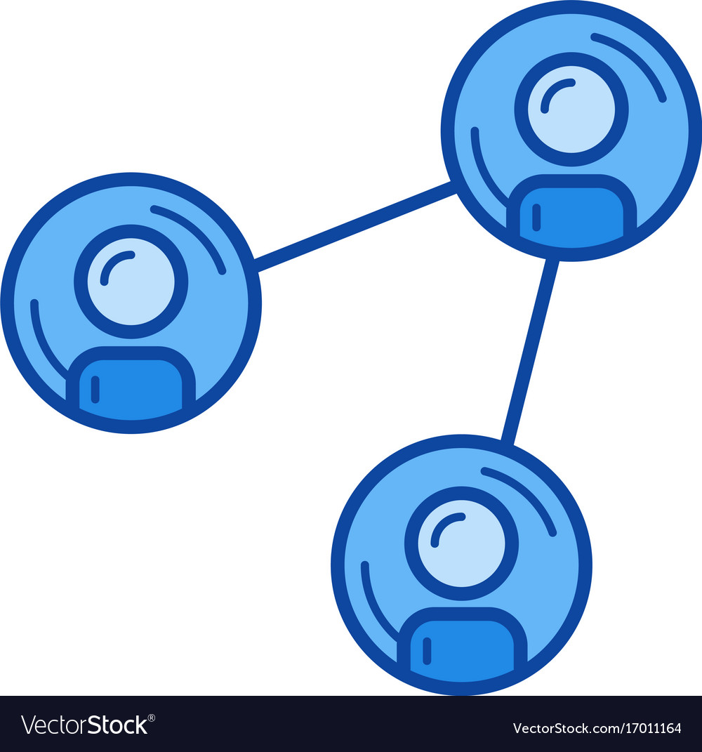 Social networking line icon Royalty Free Vector Image Social networking line icon Royalty Free Vector Image