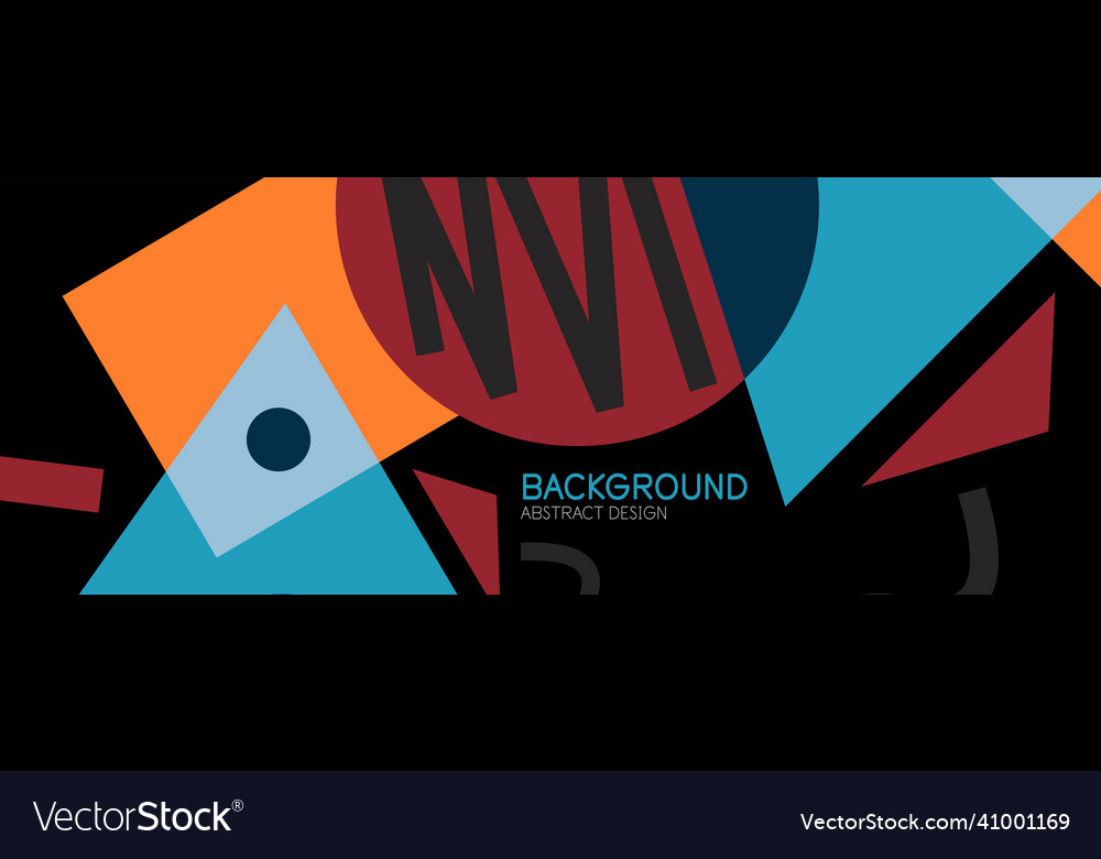 Abstract Background Blocks Lines Triangles Vector Image