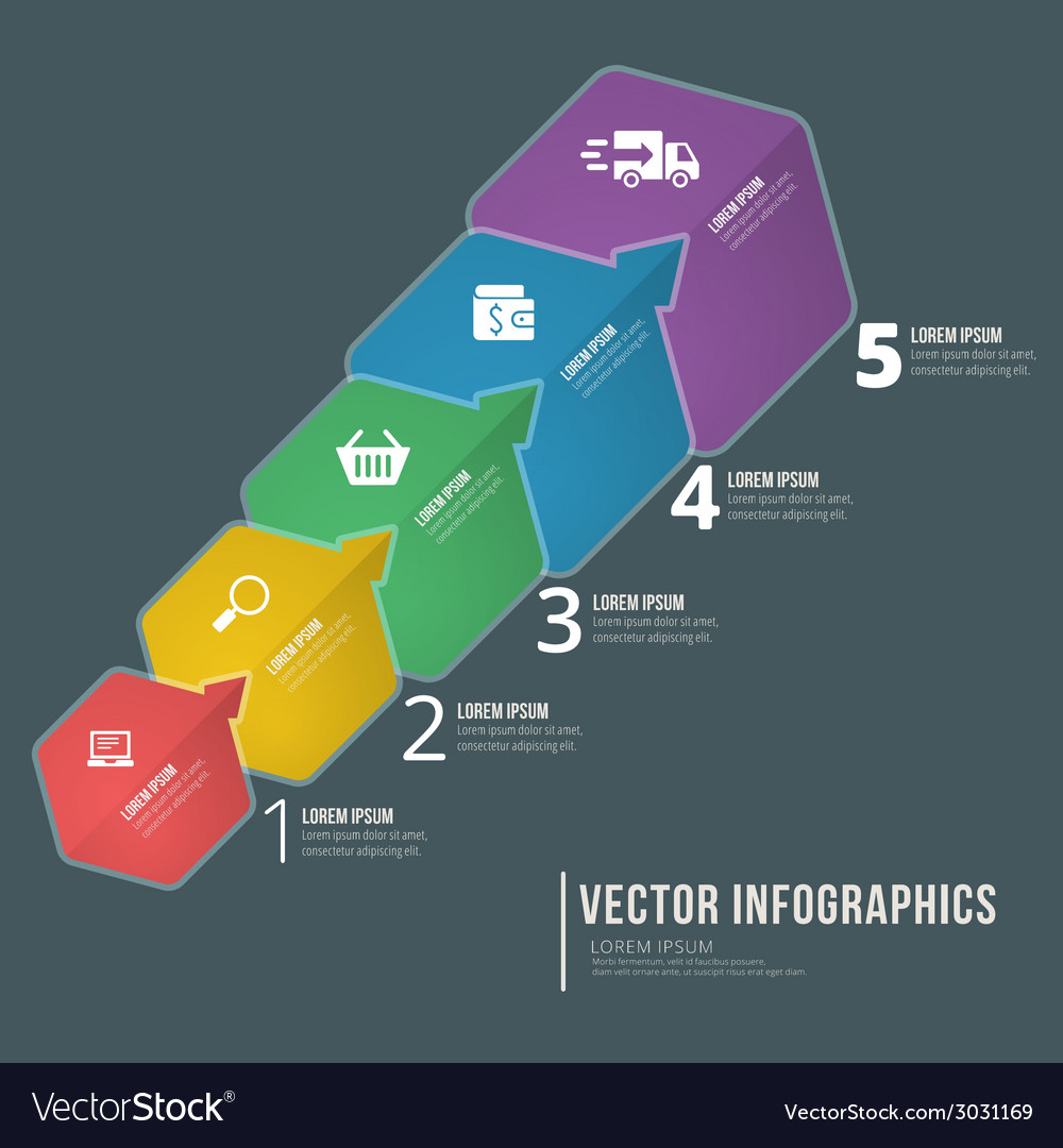 Abstract infographic flat design workflow layout Vector Image
