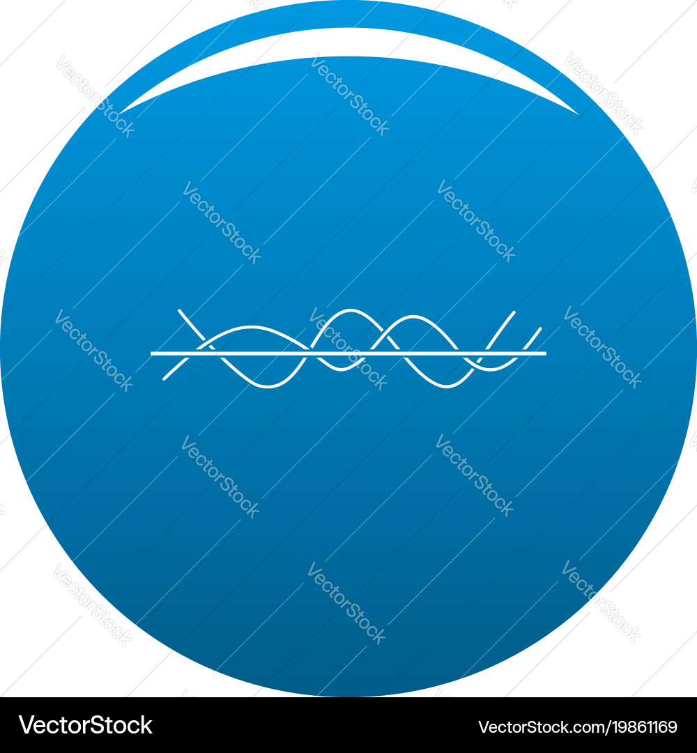 Equalizer effect record icon blue Royalty Free Vector Image