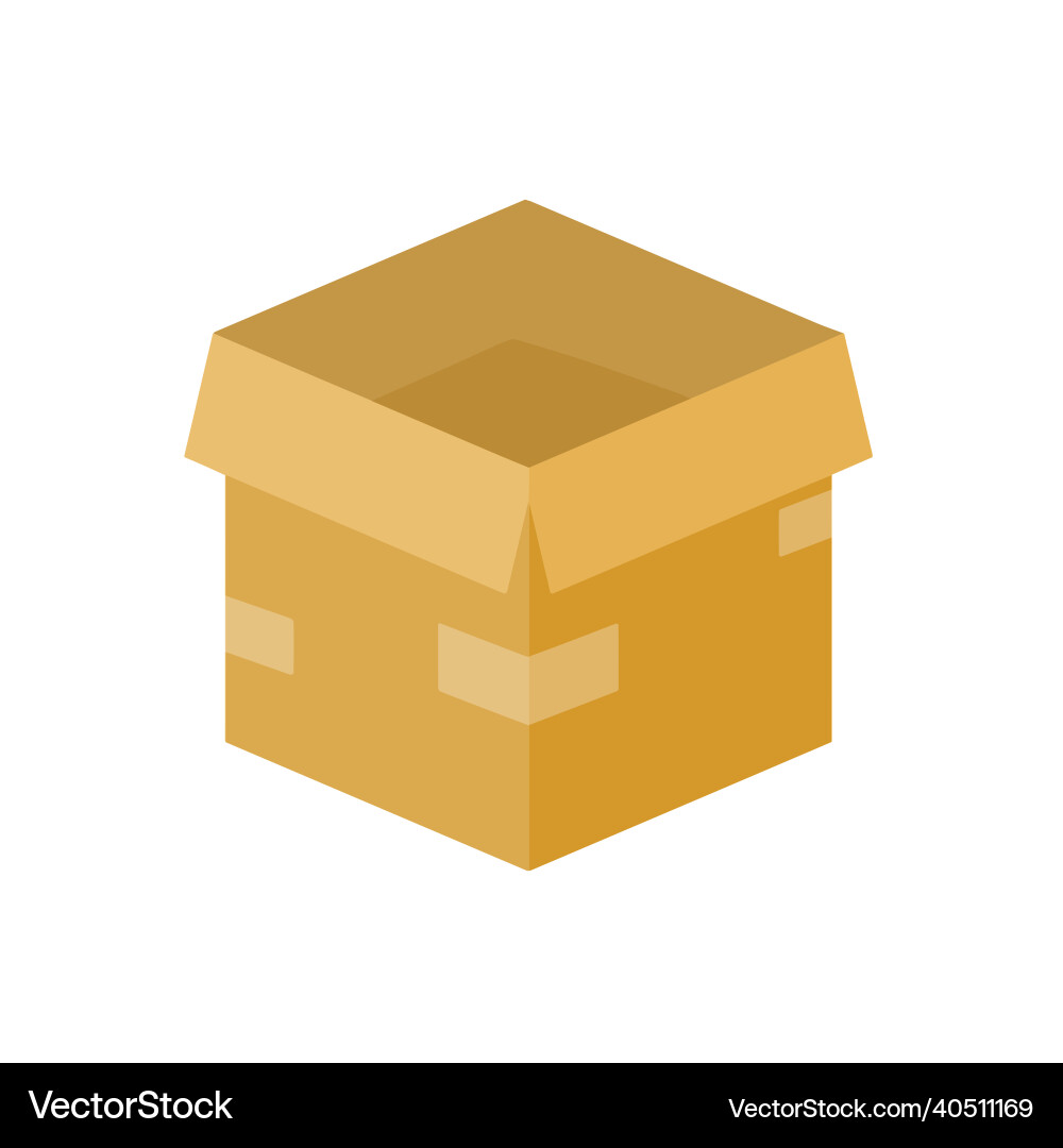Open box cardboard containers Royalty Free Vector Image