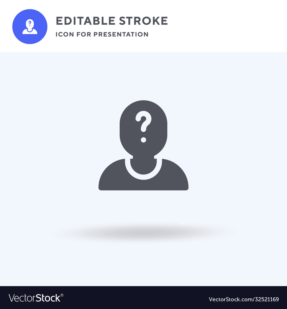 Suspect icon filled flat sign solid Royalty Free Vector