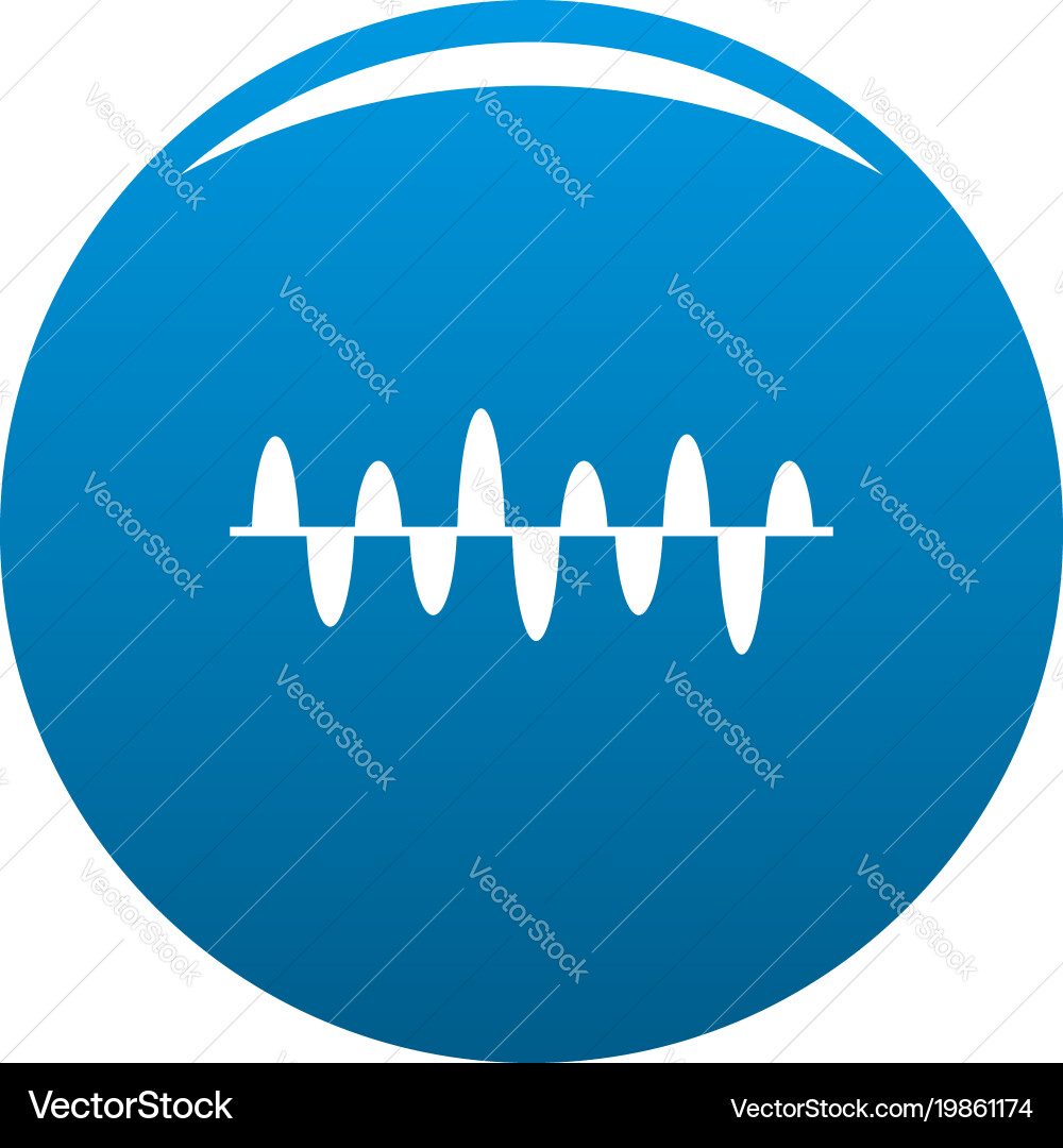 Equalizer play icon blue Royalty Free Vector Image