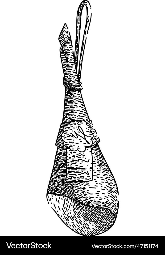 Ham meat pork sketch hand drawn Royalty Free Vector Image