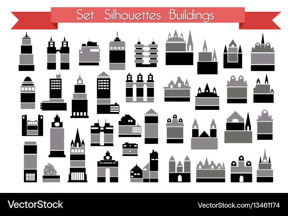 Icons set of real Royalty Free Vector Image - VectorStock