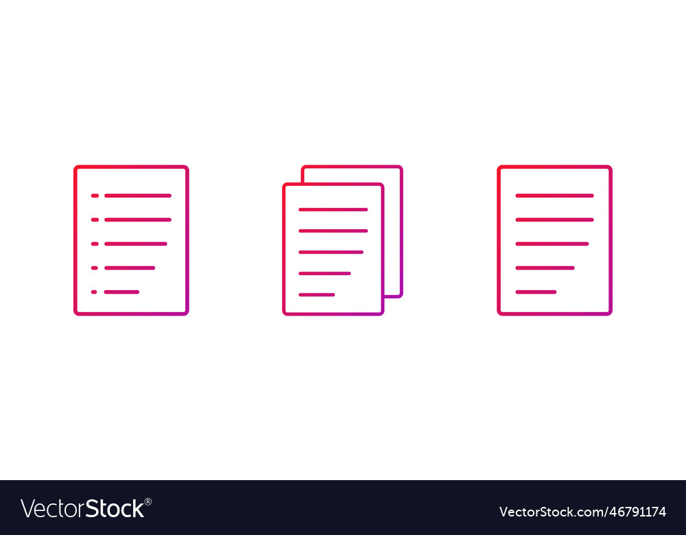 Sheet gradient icon Royalty Free Vector Image - VectorStock
