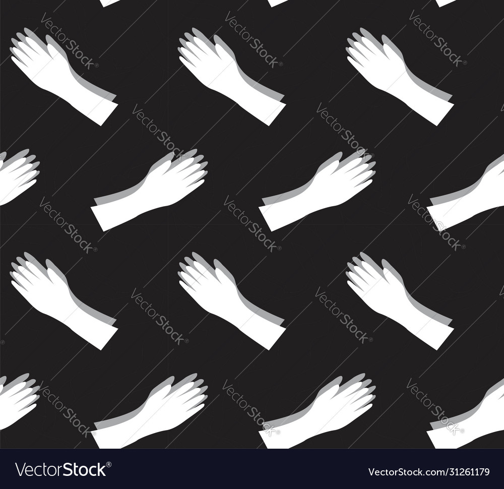 Hands seamless pattern Royalty Free Vector Image