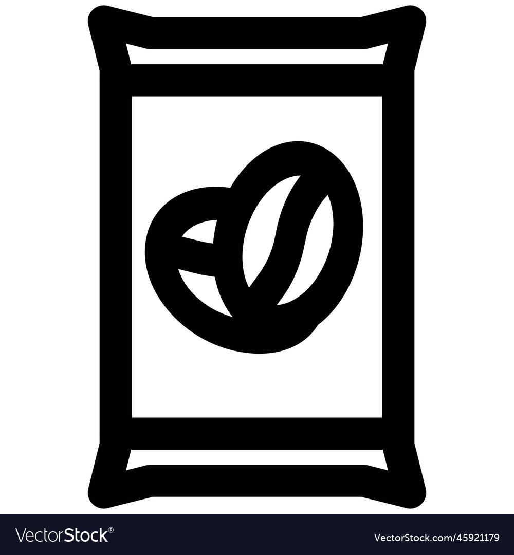 Instant coffee line icon Royalty Free Vector Image