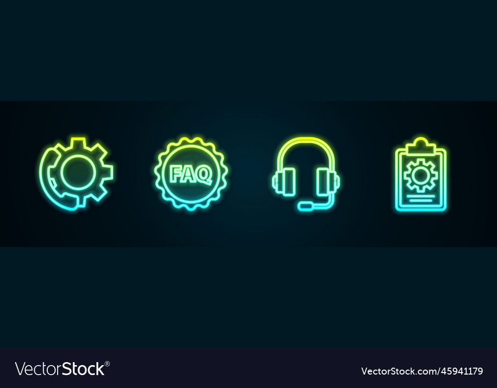 Set line telephone 24 hours support label Vector Image Set line telephone 24 hours support label Vector Image