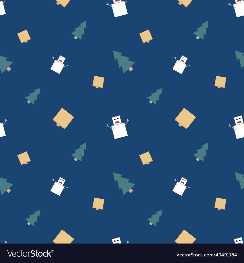 Christmas repeat pattern created with sharp Vector Image