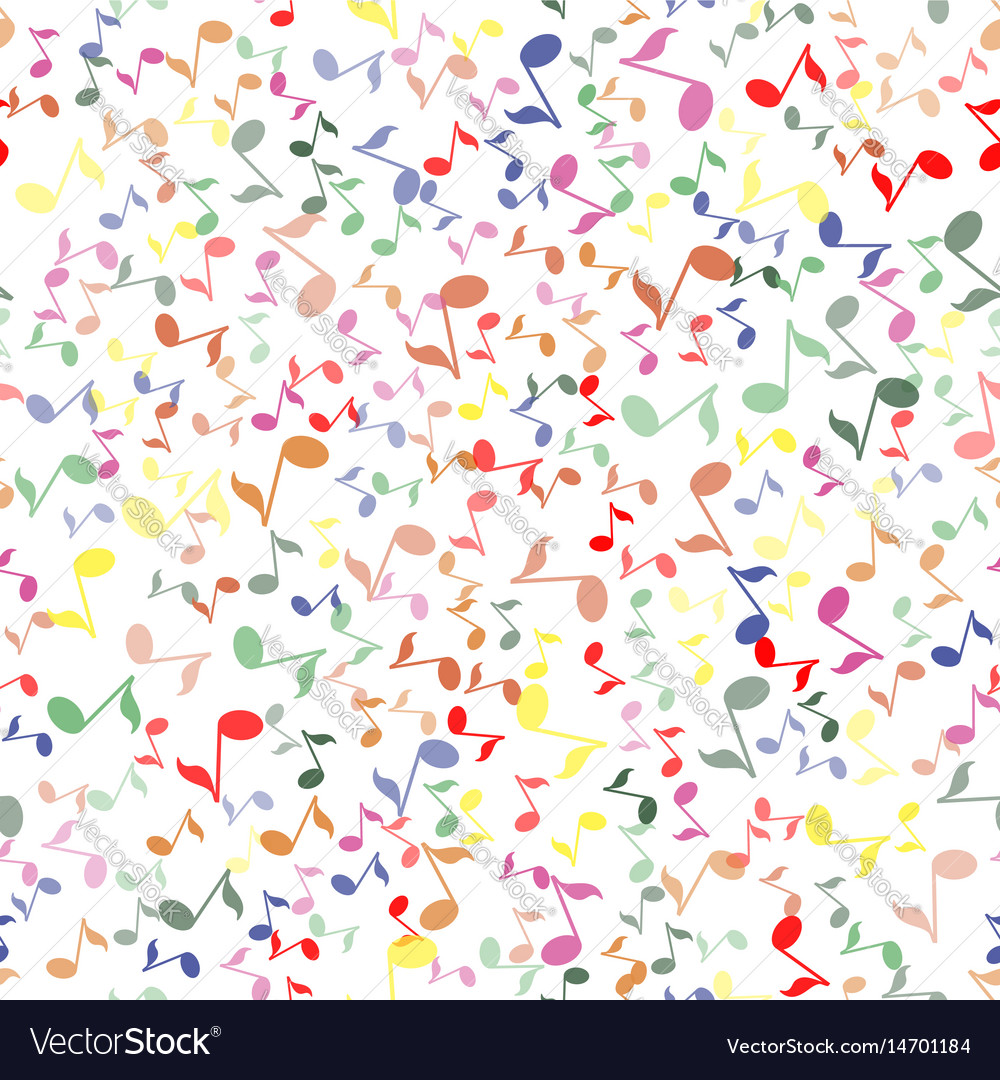 Musical notes seamless pattern Royalty Free Vector Image