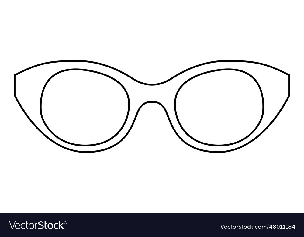 Retro Frame Glasses Fashion Accessory Royalty Free Vector