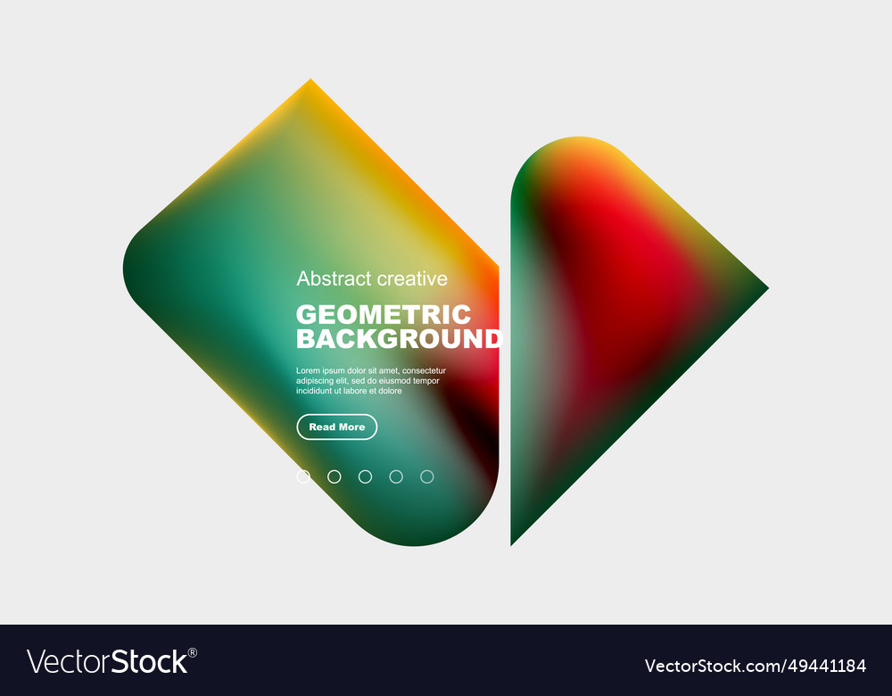 Square and triangle design with fluid gradients Vector Image