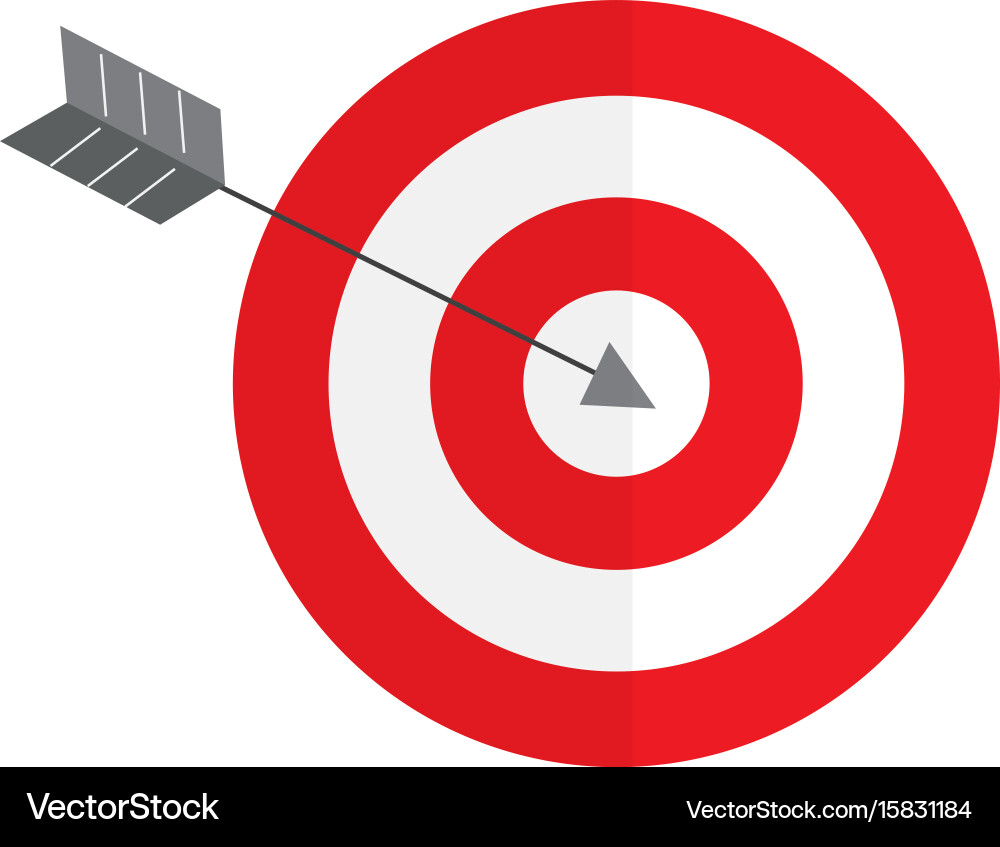 Target with arrow icon Royalty Free Vector Image