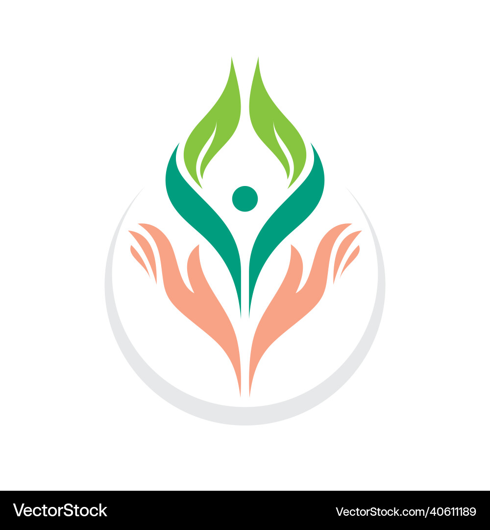 Human character - nature green leaves Royalty Free Vector