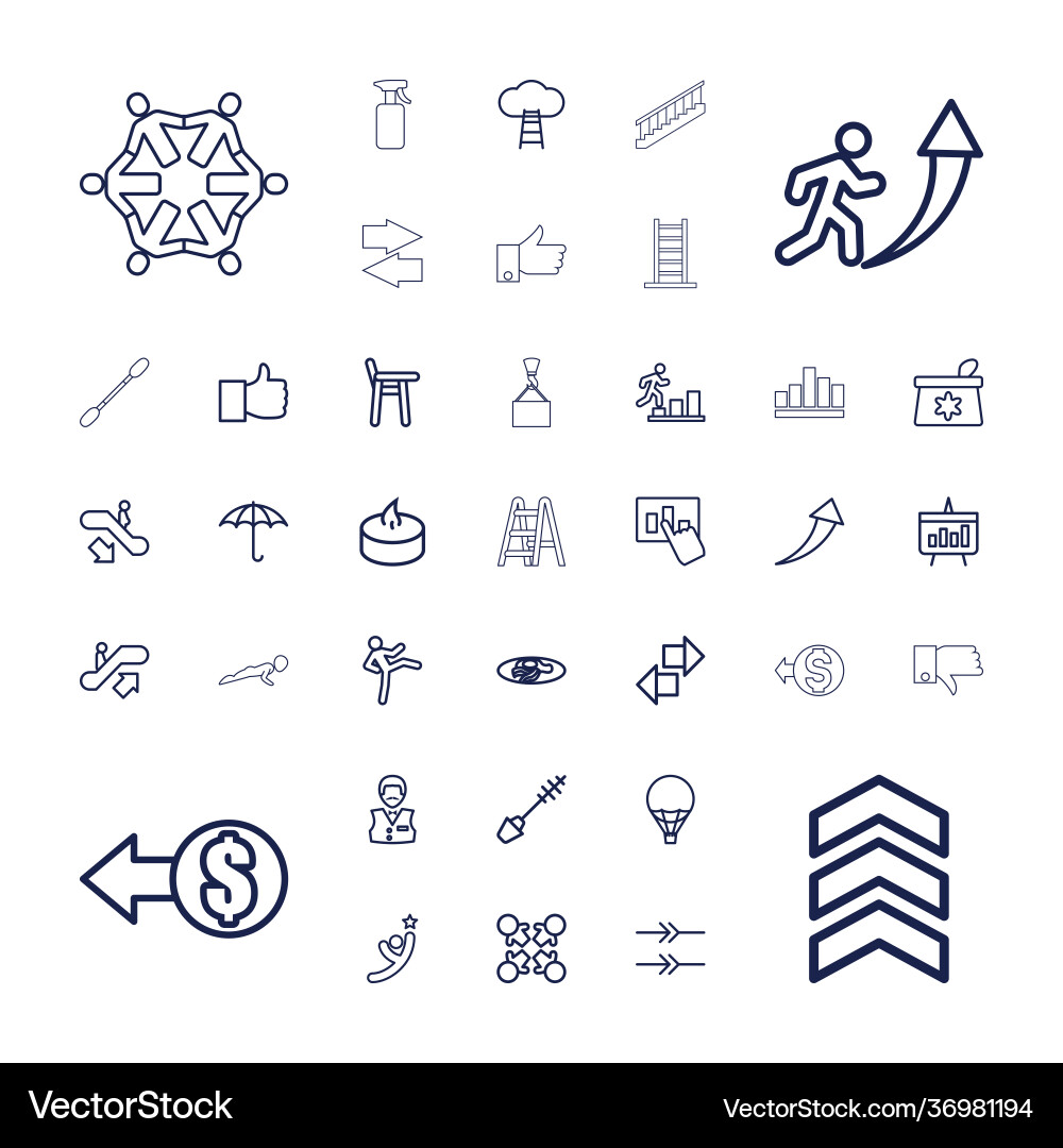 Up icons Royalty Free Vector Image - VectorStock