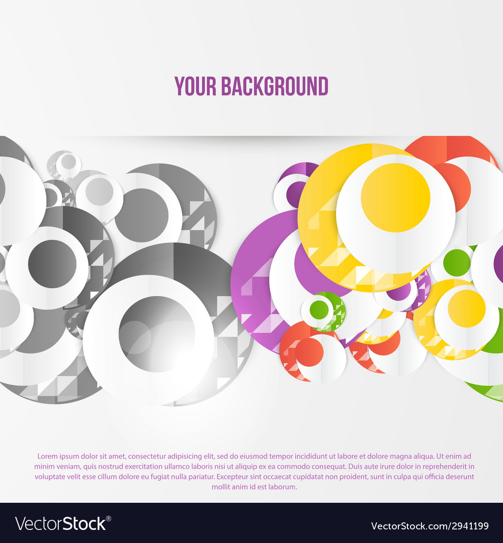 Abstract circles template object web Royalty Free Vector
