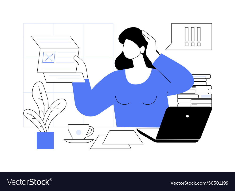 Getting rejection letter isolated cartoon Vector Image Getting rejection letter isolated cartoon Vector Image