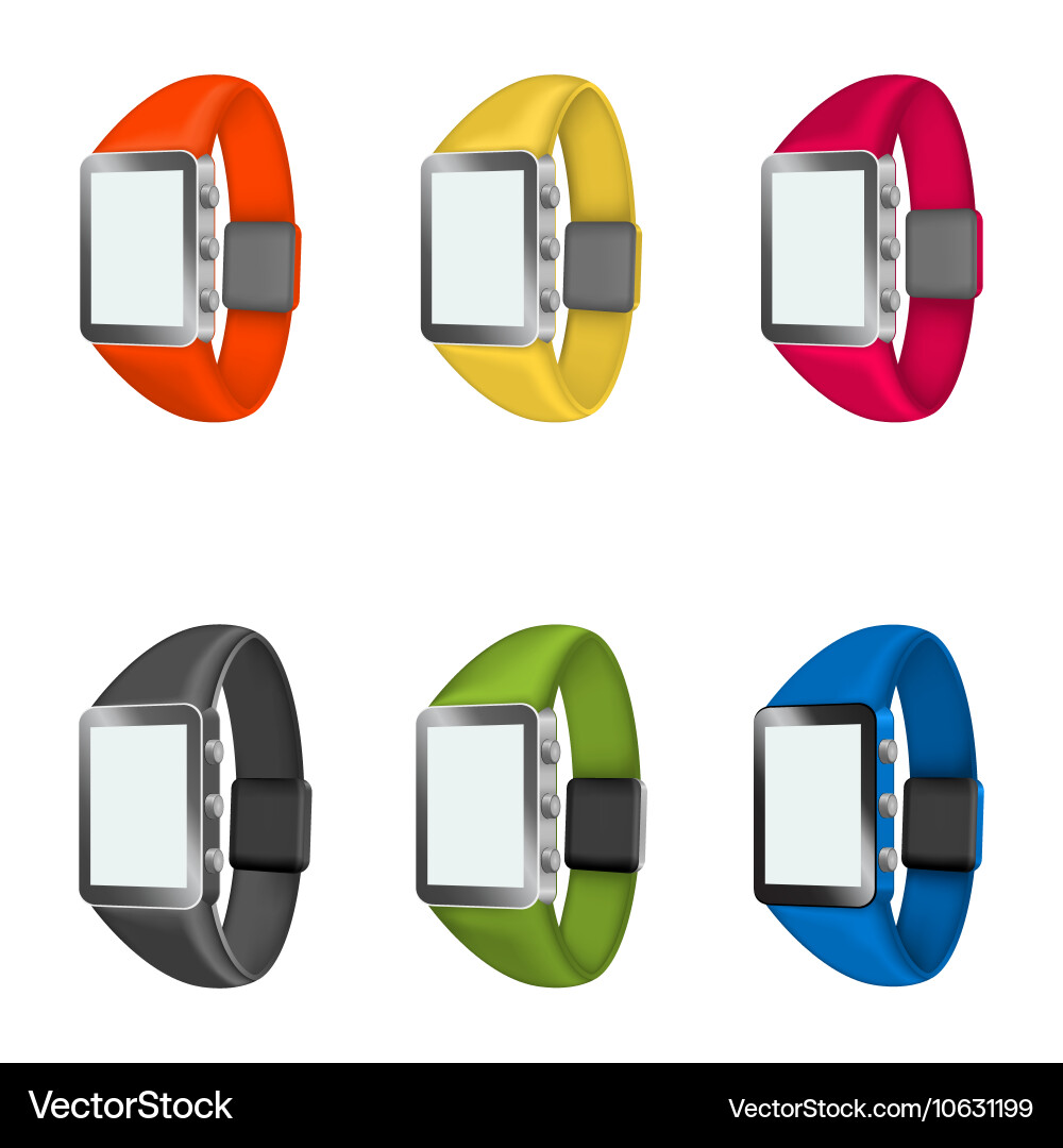 Set of smart watches Royalty Free Vector Image