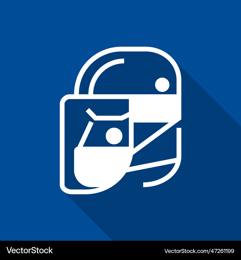 Simple wear protective face shield icons for your Vector Image