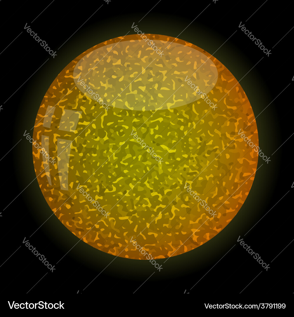 Yellow sphere Royalty Free Vector Image - VectorStock
