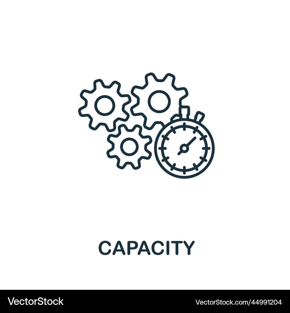 Capacity icon monochrome simple company structure Vector Image