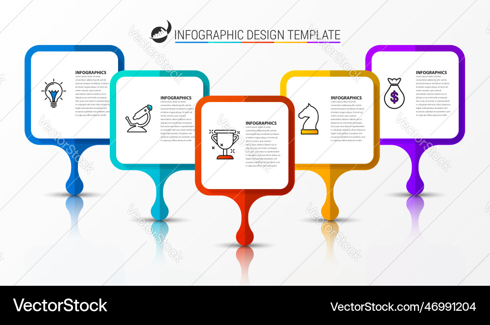 Infographic design template creative concept Vector Image