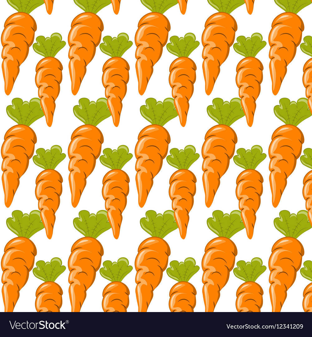 Carrots pattern isolated Royalty Free Vector Image