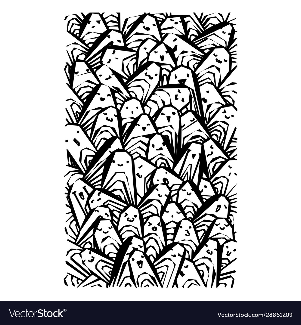 Pattern a crowd many different faces Royalty Free Vector